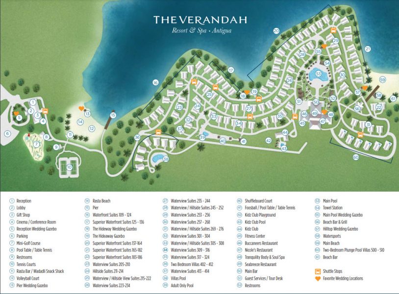 Best Resort Map for The Verandah in Antigua – Mui travel